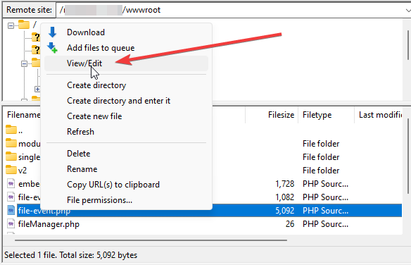 Editing a File With Filezilla | Nutty About Hosting