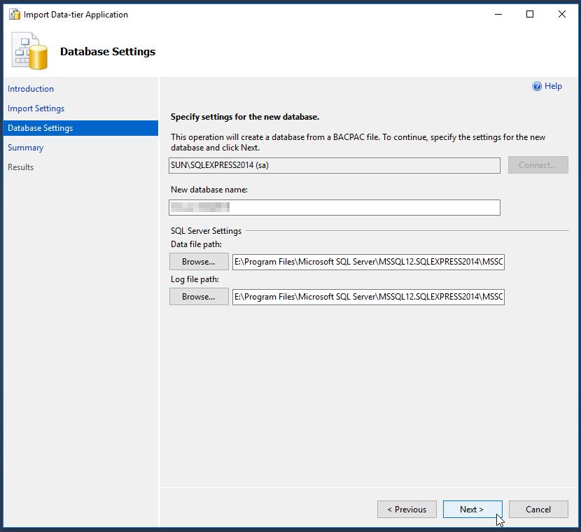 How to Restore Azure BacPac file to MS SQL Database | Nutty About Hosting