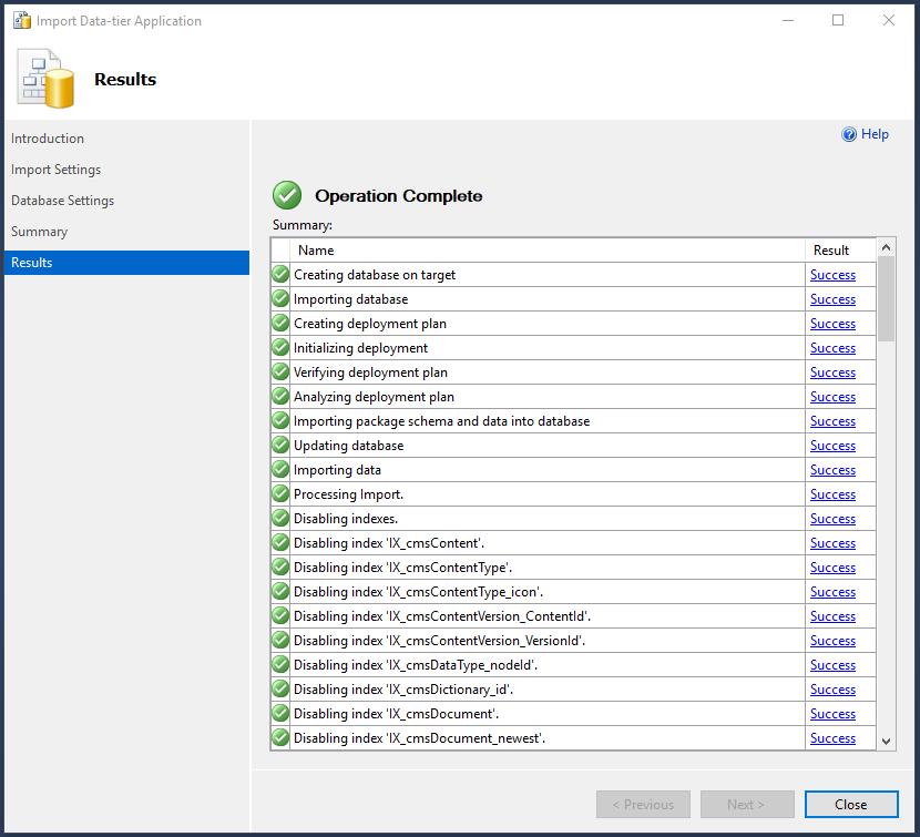 How to Restore Azure BacPac file to MS SQL Database | Nutty About Hosting